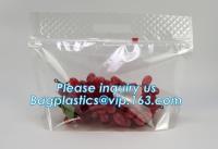 China frosted reclosable zipper plastic bags with slider k, round bottom slider grape bag/table grape bag used in graper for sale