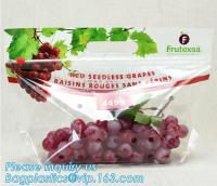 China fruit bag with holes sandwich slider zip deli bag, slider zip bag for fresh fruit packaging, grape bag with hole/ slider for sale