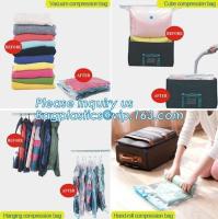 China deflatable storage bags, stackable cube vacuum sealed storage tote box for bedding, vacuum storage bag with canvas box f for sale