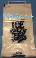 China 1kg 2kgIce Cube Frozen Bag, 10 lb Ice Bags on Wicket, bag with nylon drawstring for firewood /ice, Preprinted Poly Ice B for sale