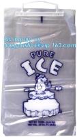China 1kg 2kgIce Cube Frozen Bag, 10 lb Ice Bags on Wicket, bag with nylon drawstring for firewood /ice, Preprinted Poly Ice B for sale