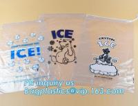 China China Suppliers LDPE Very Strong Plastic Ice Bag With Drawstring, leakproof ice cooler bag, heavy duty plastic ice bag w for sale