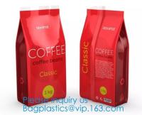 China Side Sealed Square Flat Box Bottom Coffee Packaging Bags,Side Seal Gusset Food Grade Packaging Bags With k Organic for sale