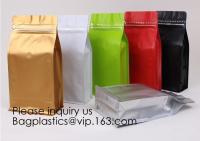China Biodegradable Stand Up Pouch With Zipper For Apparel,Custom printed flat bottom box pouch 1kg coffee bag with degassing for sale