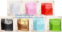 China Reusable Top k Square Box Flat Bottom Aluminum Foil Lined Plastic Kraft Paper bag with Window,250g 500g Custom Pla for sale