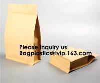 China Kraft Bags With Window, Resealable Large Kraft K Food Storage Bags ,Storing Food,Nuts,Seeds,Beans,Tea Leaves, Coffe for sale