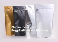 China Foil bags, Semi-Clear Window Hang-Hole Stand-Up K Pouch, Aluminum Packaging Bags Laser K Stand Up Resealable Pouches Wit for sale