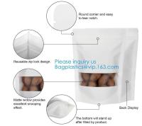 China Reusable Zip Lock Paper Pouches With Matte Window And Tear-Away Notch For Multi-Purpose Storage for sale