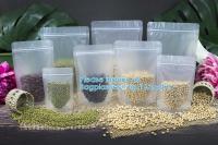 China Zipper Lock Leakproof Reusable Storage Pouches For Zip Food Storage Lock Packaging With Tear Notches for sale