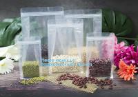 China Zipper Lock Leakproof Reusable Storage Pouches For Zip Food Storage Lock Packaging With Tear Notches for sale