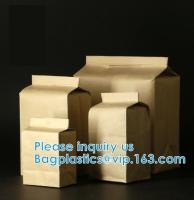 China Kraft Paper Side Gusset Bag Open Top Heat Sealing For Snack Cookie Tea Take Out for sale