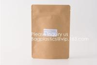 China Environmental Flat Bottom, Stand Up, Side Gusset, Quad Seal, Middle Seal K, Pull Tab Zipper, Tear Notch, Hang Hole for sale