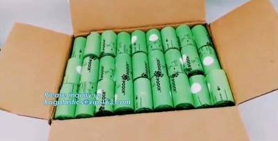 China Biodegradable Plastic Dog Pet Waste Poop Bags, Unscented Dog Poop Waste Bags With Tie Handles, Custom Printed Pet Clean for sale