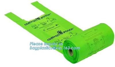 China 100% Eco Friendly Plastic Shopping Bags/T-Shirt Compostable Food Packaging For Supermarkt, Disposable Plastic Garbage Ba for sale