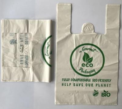 China Awesome Quality Compostable T Shirt Plastic Bags, Corn Starch Plastic Bag / Compost T-Shirt Bag / 2.5mil Thickness Plast for sale