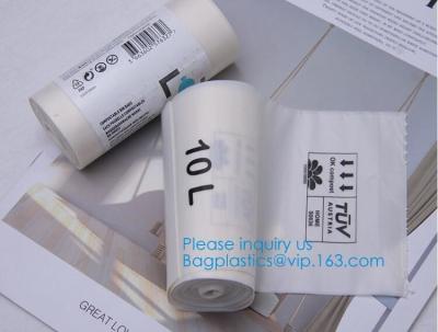 China 100% Biodegradable Compostable Drawstring Non Plastic Trash Bag Customized, Eco Biodegradable Compost Plastic Drawstring for sale