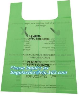 China Singlet Vest Carrier Plastic Biodegradable Shopping Bag With EN13432 Certificated, Vest Carrier Plastic Shopping Bags for sale