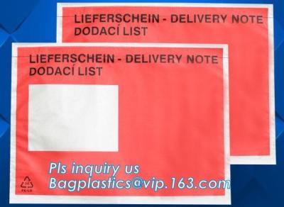 China Customize plastic self adhesive packing list bag, envelope cash bag/plastic envelope cash bag used in store & bank, bagp for sale