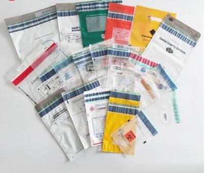 China Bank Security Cash Bags/Coin Deposit Bags, Adhesive Seal Tamper Proof Customized Safety Cash Deposit Package Plastic Ban for sale