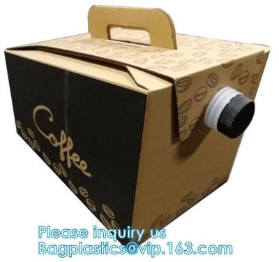 China 96OZ hot coffee bag in box with box 3L hot coffee bag in box Coffee&Tea,Dairy&Milk,Juice,Smoothies, Spirits, Water,Wine, for sale