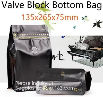 China Reusable Top k Square Box Flat Bottom Aluminum Foil Lined Plastic Kraft Paper bag with Window,250g 500g Custom Pla for sale