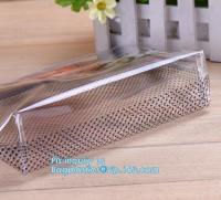 China vinyl plastic zipper bags packaging with slider closure, size frosted matte pvc vinyl zipper k plastic packaging b for sale