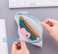 China pencil bag school bag, TPU plastic pencil case with handle, creative kids pencil case for school children stationery set for sale