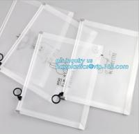 China towel slider cosmetic bag, Slider Zip Poly Bag, office file bag with zipper/document file pockect, clear pvc zipper bag/ for sale