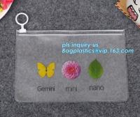China Transparent Stationery Packaging Bags with Slider, PVC Plastic Zipper Bags For Bra Bikini Packaging, zipper slider closu for sale