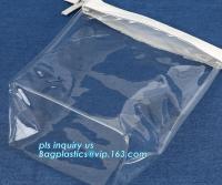 China wholesale transparent Logo Packaging Garment Suit Clothes Bags Slider Packing PE Zipper packing Plastic Bag, slider zipp for sale