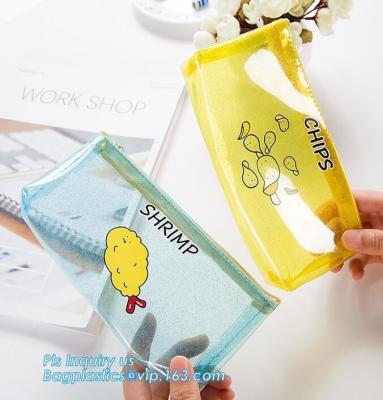 China vinyl pvc plastic packaging bags with slider zipper k closure, vinyl pvc zipper pouch,black color slider zipper zi for sale