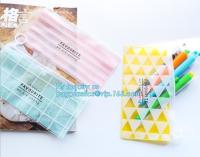 China pencil case students Simple canvas bag Stationery case large PU pencil bag, zipper pencil pouches bag School Stationery for sale