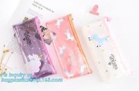 China stand up pvc slider bag vinyl k bag, vinyl pvc A4 file bag with slider k, Non-toxic PVC slider zipper bag for sale