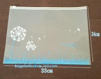 China unique design coloful printed clear pvc plastic slider hook hanging zipper bag, Slider Zipper Bag with Custom Logo for sale