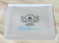 China PET LD PE plastic pouch Slider zipper bag, Slider Zipper PVC Bag For Stationary, customized size and design PE plastic s for sale