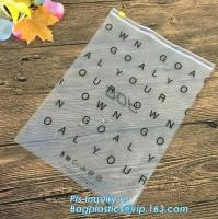 China Pouch Slider plastic Zipper Folder PVC Clear cosmetic bag pencil pen packaging bag, storage use ldpe zipper slider bag for sale