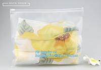 China plastic bag with zip lock for cosmetic, slide lock poly bag, standing up zip customized color pvc bag for cosmetics for sale