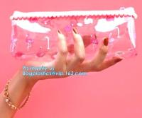 China ECO friendly recycled cheap wholesale custom transparent waterproof printed promotion plastic zipper clear pvc cosmetic for sale