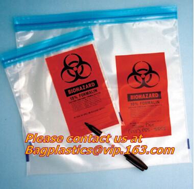 China Biohazard medical specimen k bag high quality zipper bag, Specimen Transport Bag Zipper Bag with a Pouch bag, pac for sale
