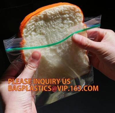 China Color box packing 50 count custom LDPE clear reclosable plastic k bag, zipper bag with red line on the top, bageas for sale