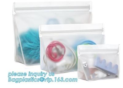 China Seal Reusable PEVA Storage Bags ideal For Food Snacks, Lunch Sandwiches, Makeup, ReZip Seal Reusable Storage Bag PEVA fo for sale
