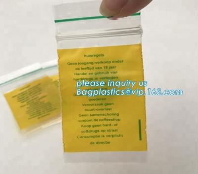 China Factory custom color small red / pink / green / yellow / blue resealable  bag for decorations, bagplastics, bageas for sale