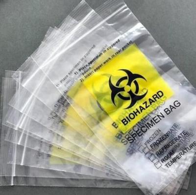 China Biohazard 4 Layer Specimen Transport bag, pe glove, pe packaging, pe bags on roll, disposable PE gloves, disposable bag for sale