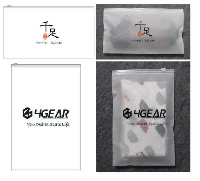 China Matte CPE Swimwear Clothes Package Slider Zipper Wet Bag,Eco-Friendly Transparent Swimwear Packaging for sale