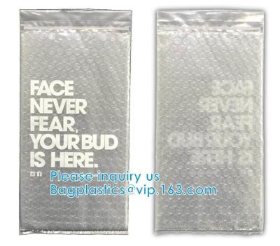 China Bubble Bags Zip Padded Pouch For Beauty Skin Care Slider Zipper Lock Bag Colored Customized PVC Slider Zipper Bubble Bag for sale