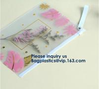China Logo Printed Slider Zipper Clear Pvc Bag For Package Vinyl Transparent Pvc Bag Cosmetic Packing,Zipper Closure Design for sale