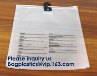 China Slider Zipper Cosmetic Pvc Bag Clear Vinyl Pvc k Bag,Matte PVC Zipper Slider Bag With Ring, Bagease, Bagplastics for sale