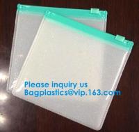 China Slider Zipper Cosmetic Pvc Bag Clear Vinyl Pvc k Bag,Matte PVC Zipper Slider Bag With Ring, Bagease, Bagplastics for sale