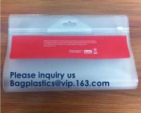China Slider Zip Lock Grip Seal Custom Size Logo PVC Slider Closure Mat Zipper Bag Socks Sealing Poly Bags bagease bagplastics for sale