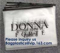 China k Plastic Bags Packaging Custom Clear Poly Pvc Slider Zipper Bag, Standup Cosmetics Packaging PVC Slider Bag for sale